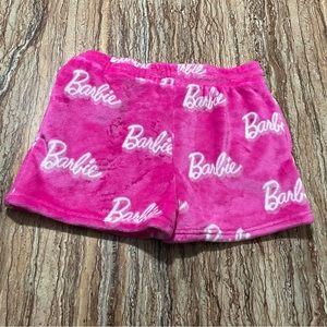 Barbie | Shorts | Barbie Pink Velour Shorts Barbie Logo Barbiecore Pink ...